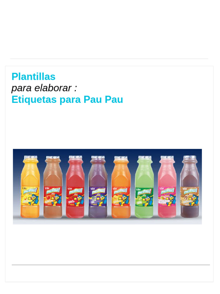 Etiquetas Personalizadas para Pau Pau | PDF