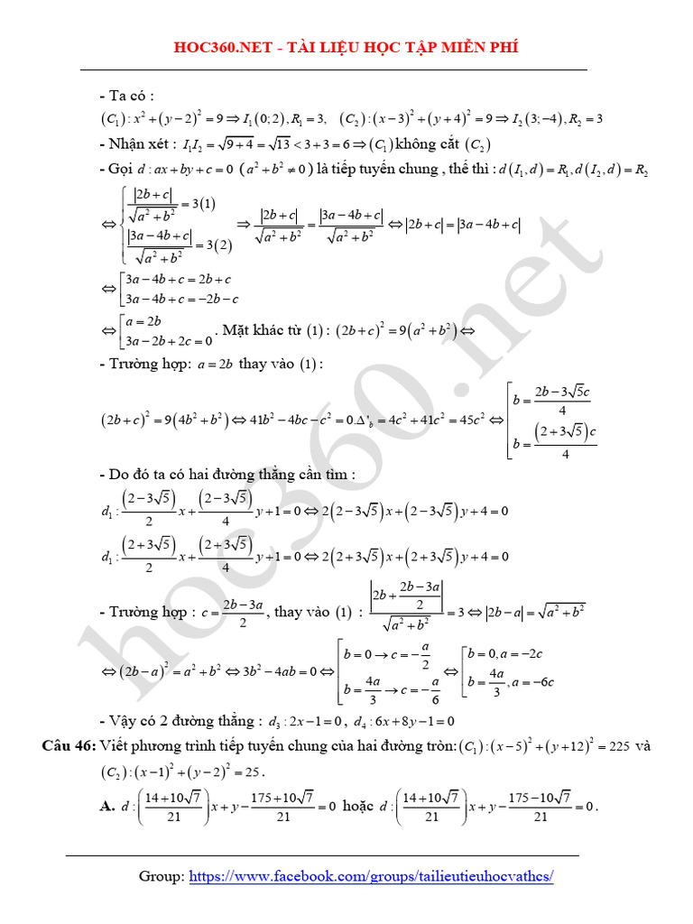 3 - Hoc360.net BTTN Duong Tron Toan 10 | PDF