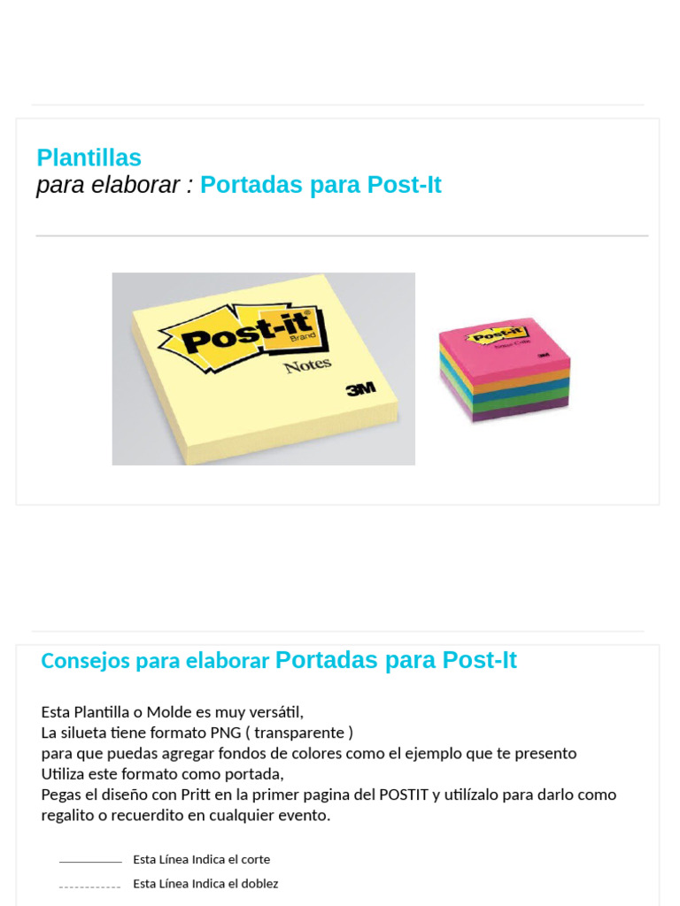 1 PLANTILLA Posrtadas Post-It | PDF