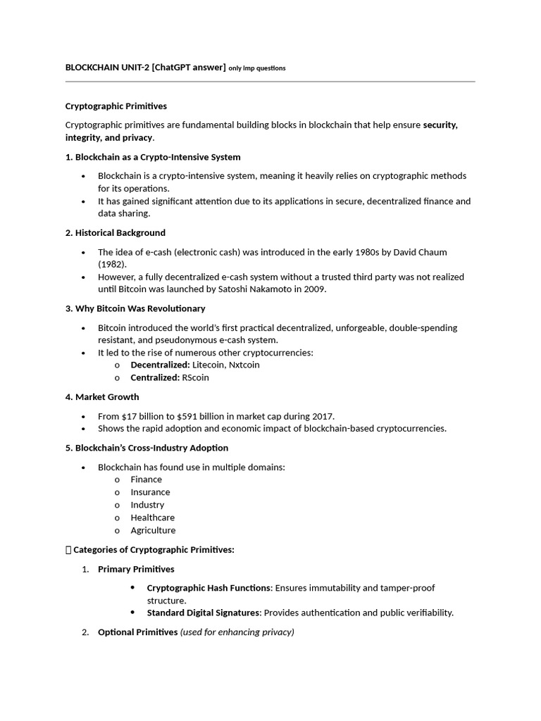 Blockchain ChatGPT Unit-2 | PDF | Public Key Cryptography | Key (Cryptography)