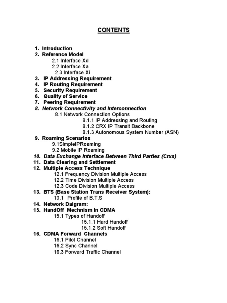 CDMA Network Architecture and Requirements | PDF