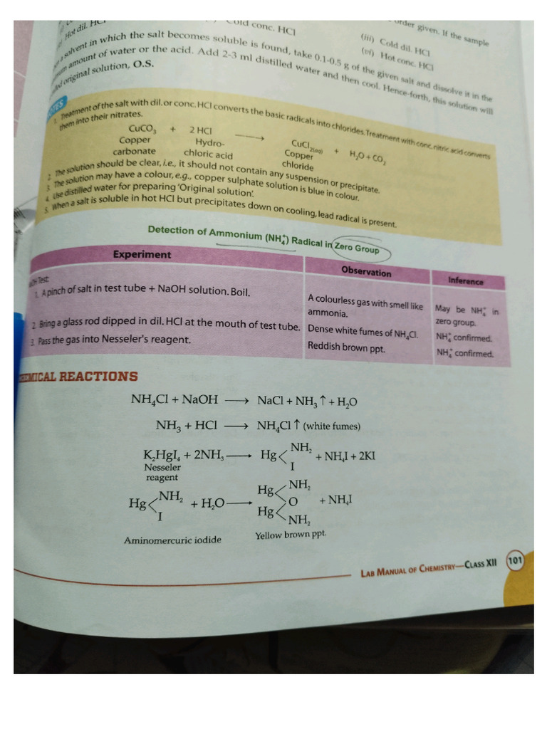 Chemistry Lab Mannual | PDF