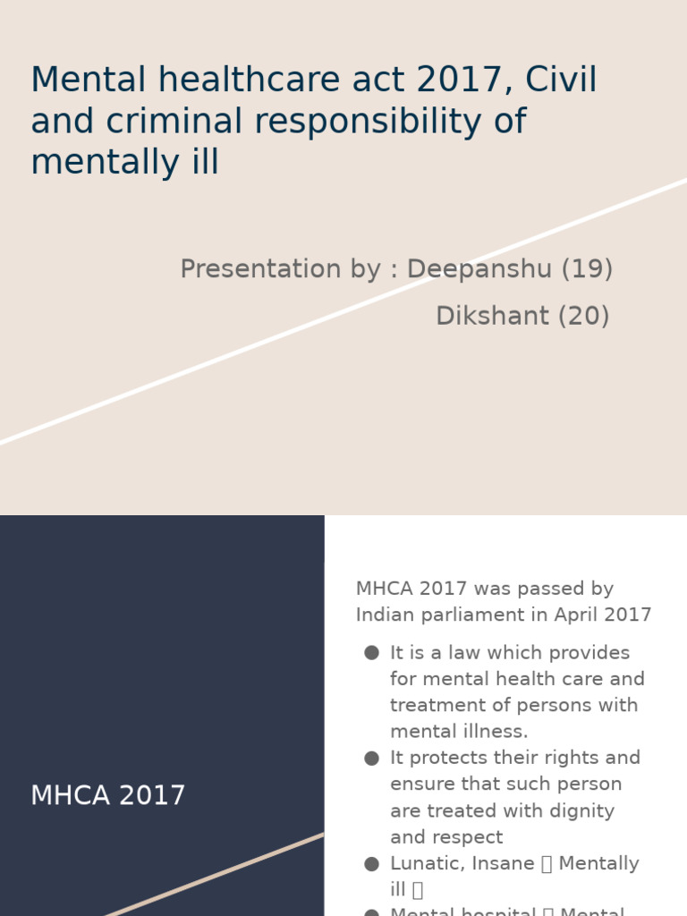 Mhca 2017 | PDF | Insanity Defense | Common Law