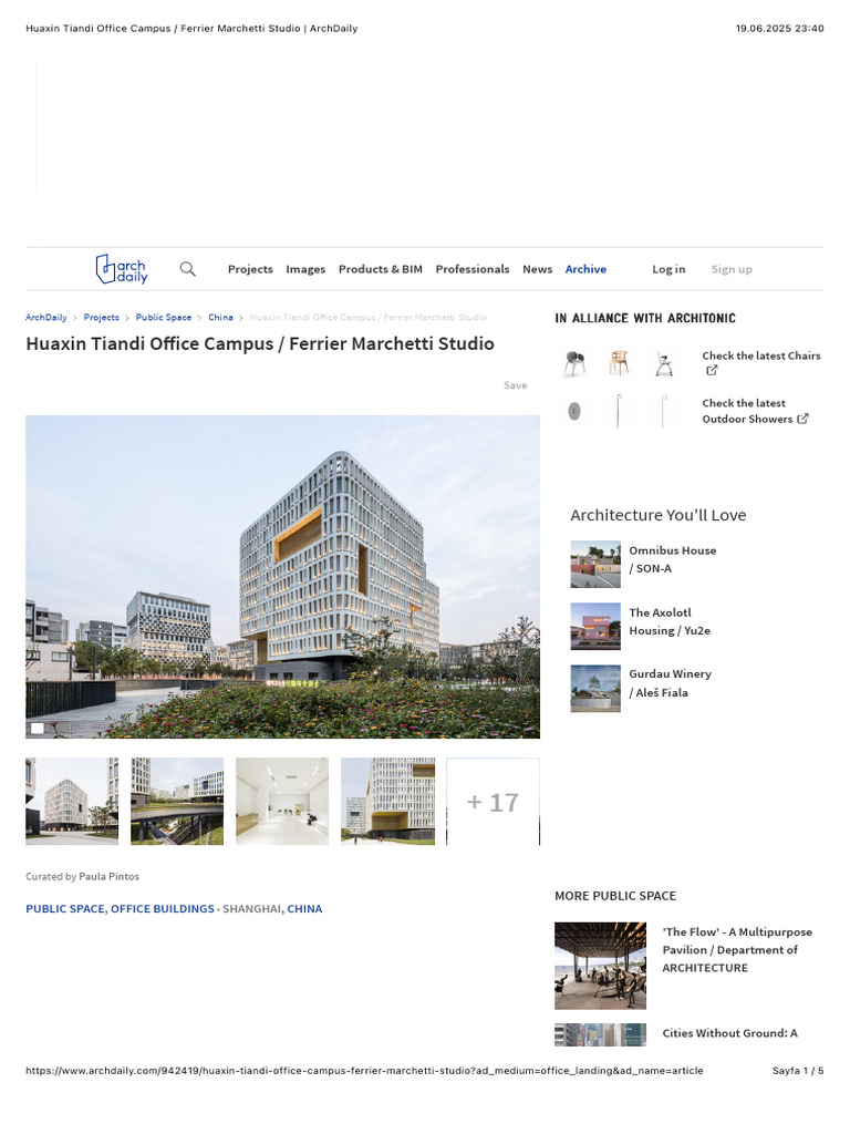 Huaxin Tiandi Office Campus: Ferrier Marchetti Studio - ArchDaily | PDF ...