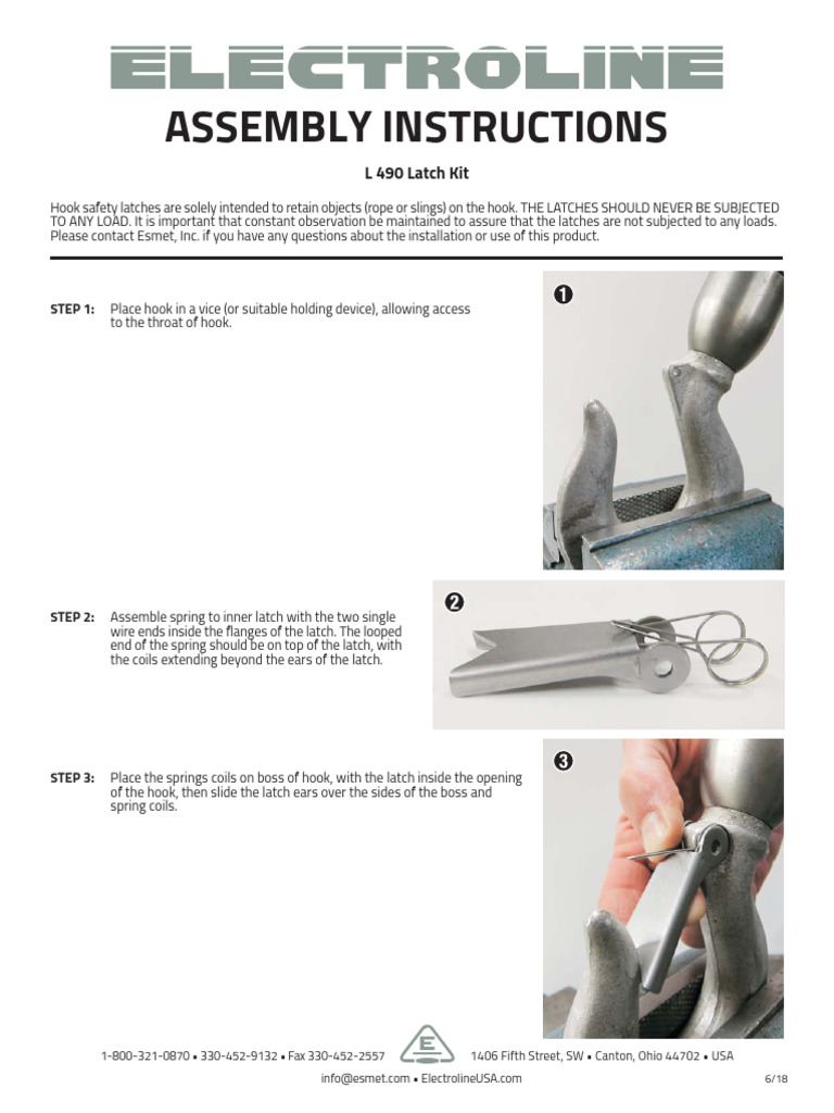 Electroline L 490 Latch Kit | PDF