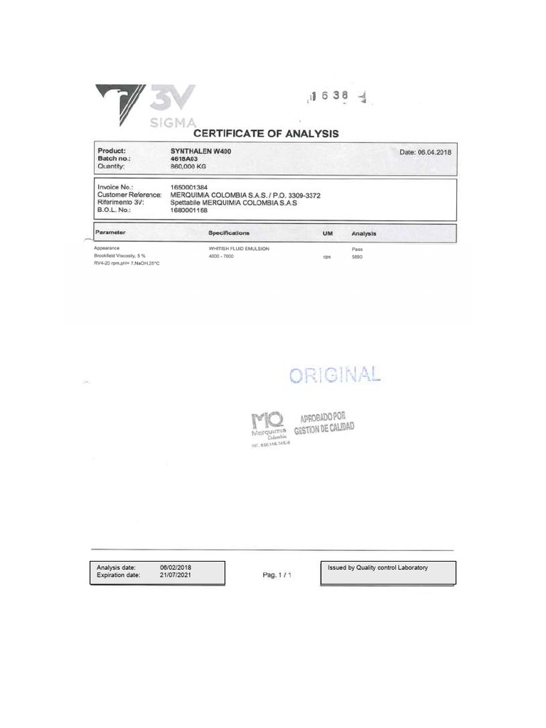 1638 (4618a03) Synthalen W400 | PDF
