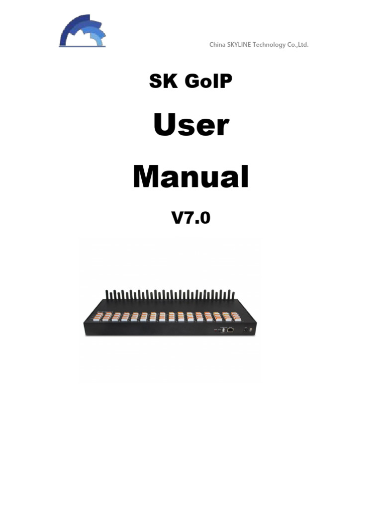 SKYLINE SK Gateway User Manual | PDF | Ip Address | Session Initiation ...