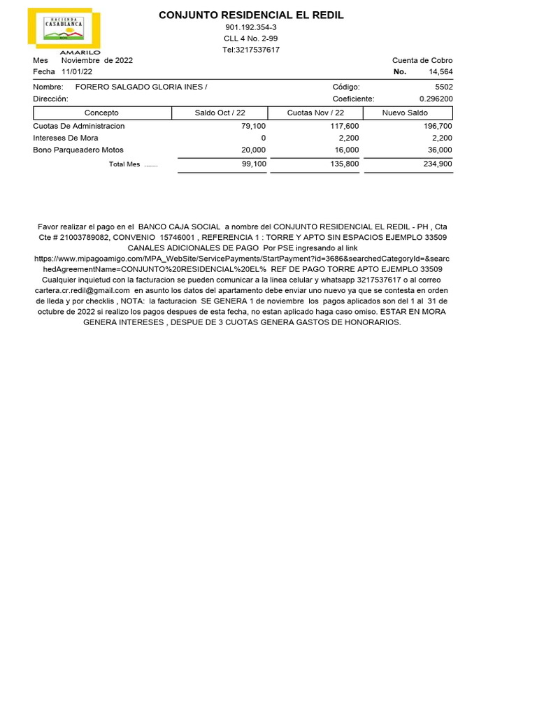 Cta Cobro 5502 | PDF