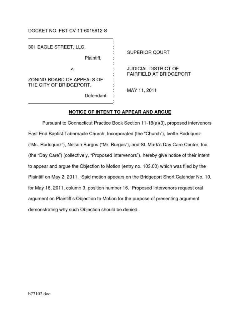 Notice of Intent to Appear in Court | PDF | Law