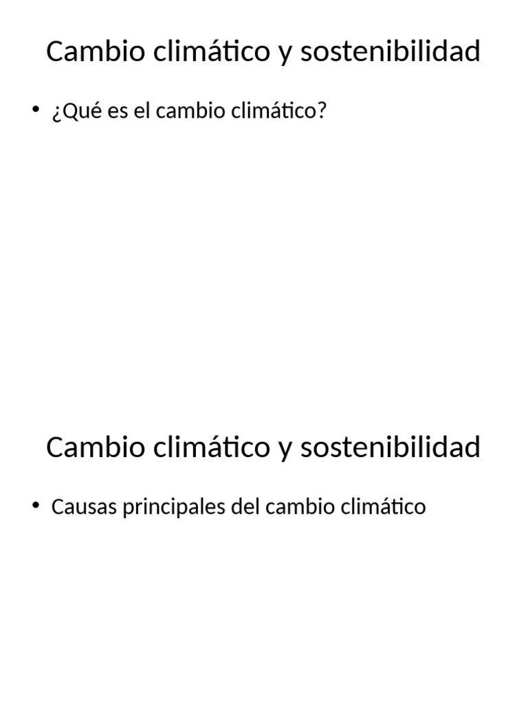 Cambio Clim%C3%A1tico y Sostenibilidad | PDF