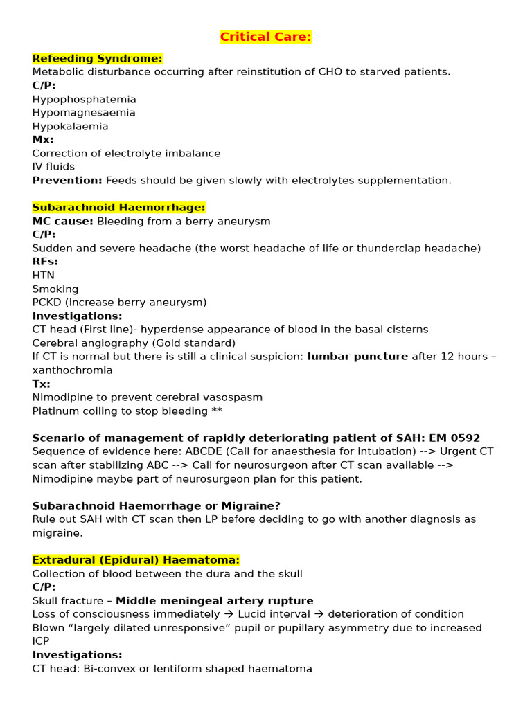 Emergency Medicine 2 | PDF | Saline (Medicine) | Medical Specialties