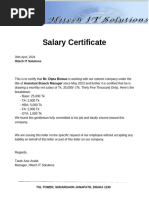 Salary Certificate Format With CTC Letterhead | PDF