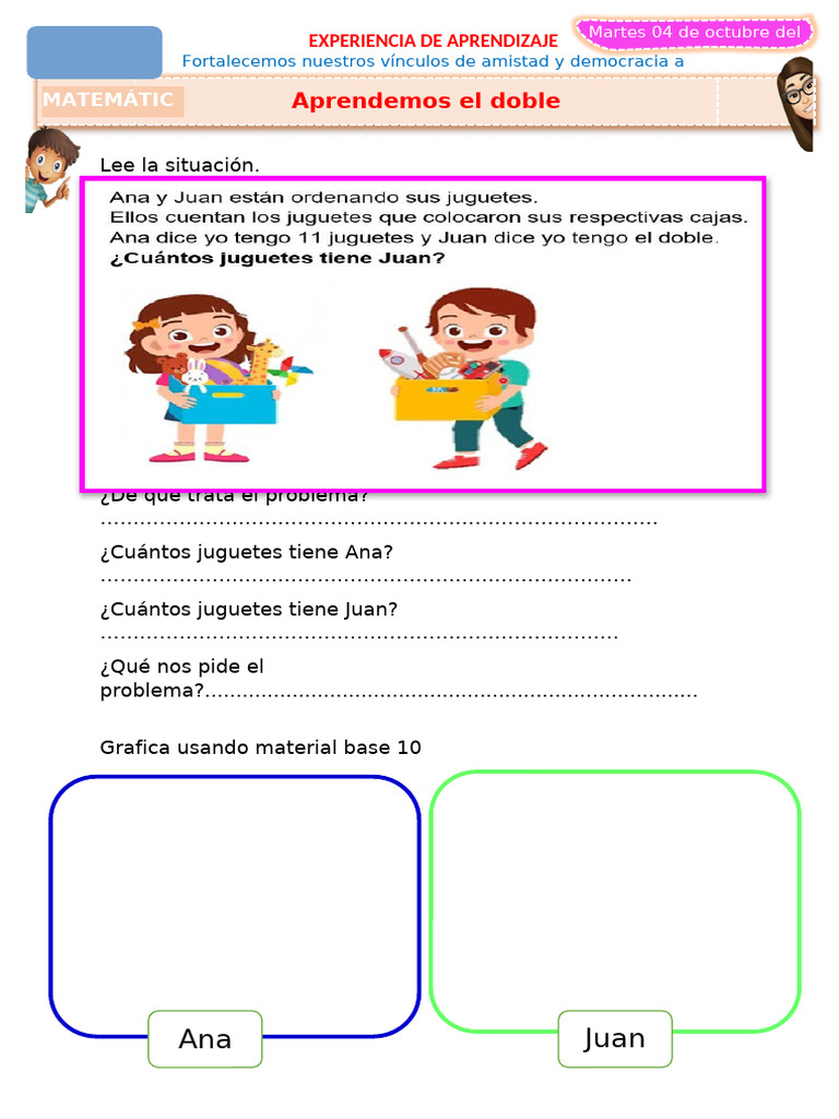 D2 A1 FICHA Aprendemos El Doble | PDF