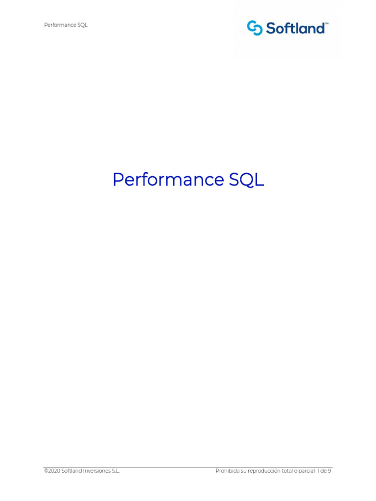 Optimización Performance V2.4 202411 | PDF | Servidor SQL de Microsoft | SQL