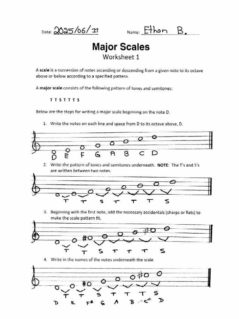 Major Scales Using TTSTTS | PDF