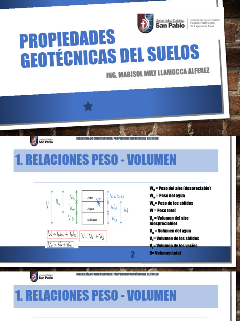 01 Propiedades Geotecnicas I | PDF | Suelo | Materiales naturales
