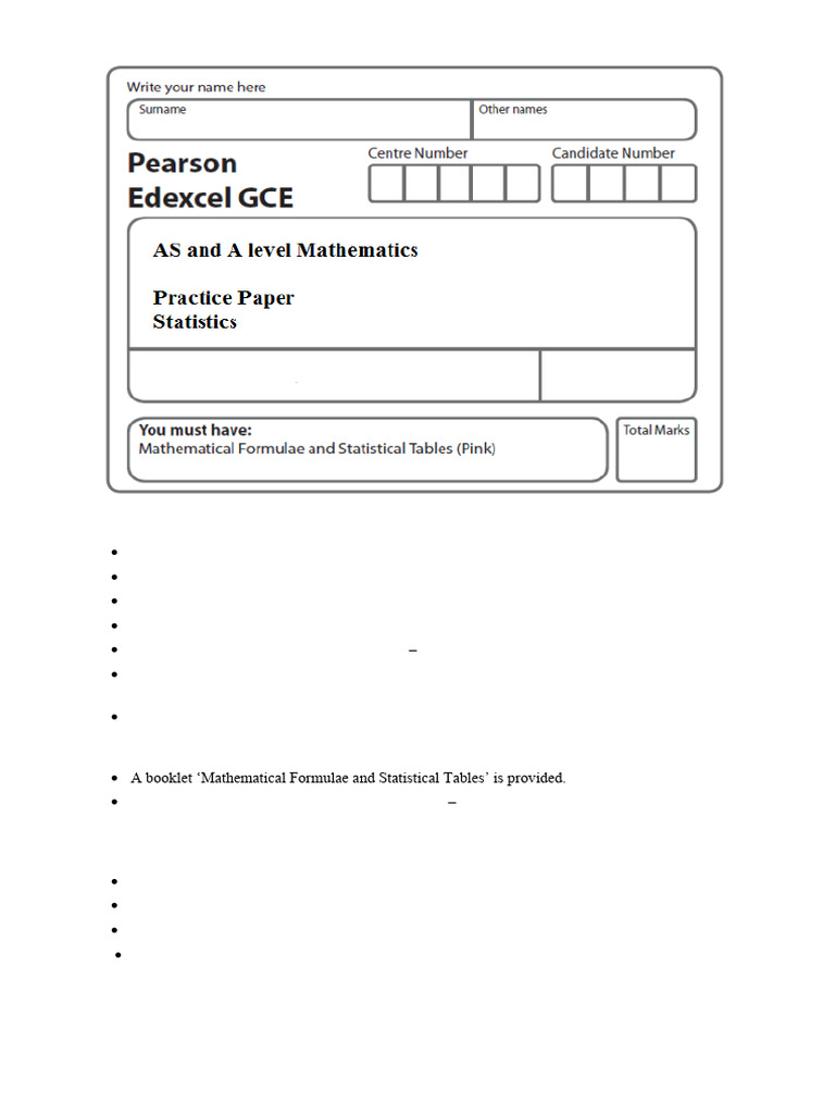 As Mathematics - Practice Paper - Binomial Distribution | PDF ...