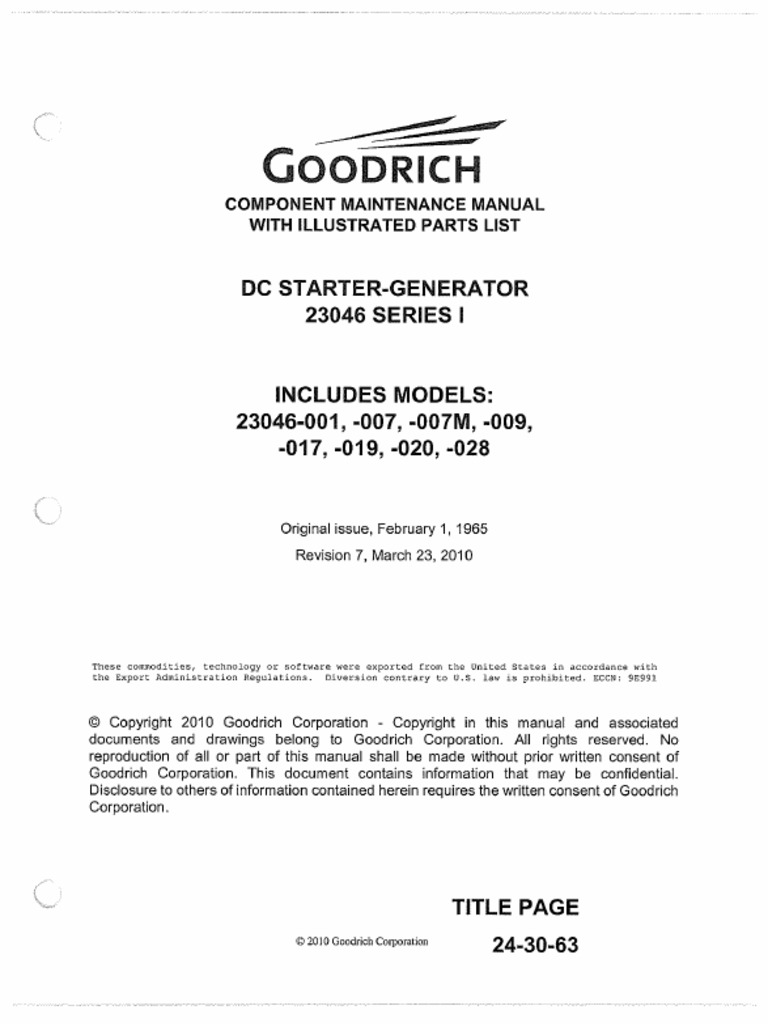 Starter Generator 23046-020 Ohm | PDF