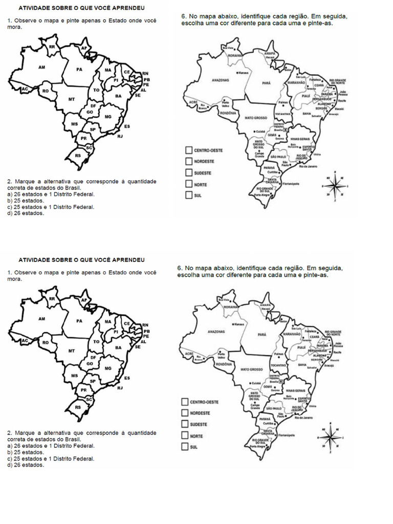 Atividades de Mapas | PDF
