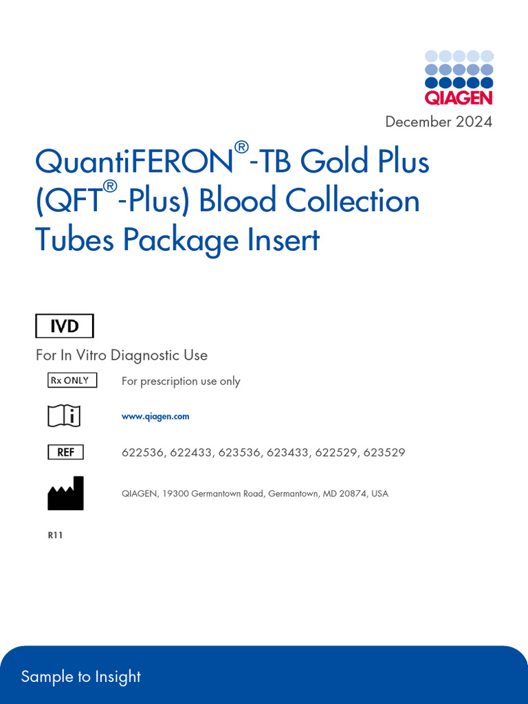 HB-3304-011 R11 QF-TB GoldPlus BCT 1224 US | PDF | Medical Specialties | Clinical Medicine
