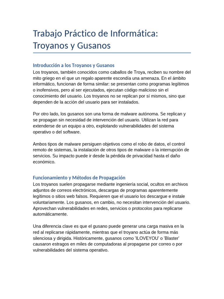 Troyanos y Gusanos: Malware y Prevención | PDF | Malware | Cibercrimen