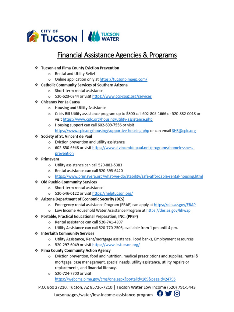Financial Assistance Agencies Programs | PDF | Supplemental Nutrition ...