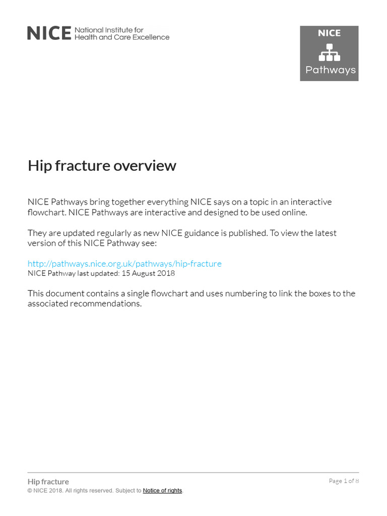 Hip Fracture Management Guidelines | PDF | Physical Therapy | Pain ...