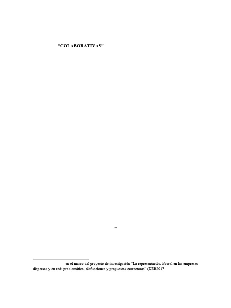 Una Problem Tica de La Representaci N Colectiva de Los Trabajadores... Alberto Pastor | PDF ...