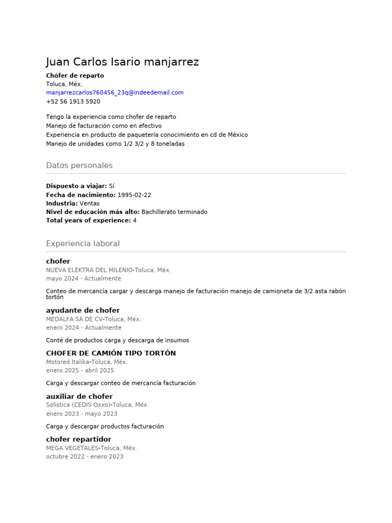 Juan Carlos Isario Manjarrez | PDF