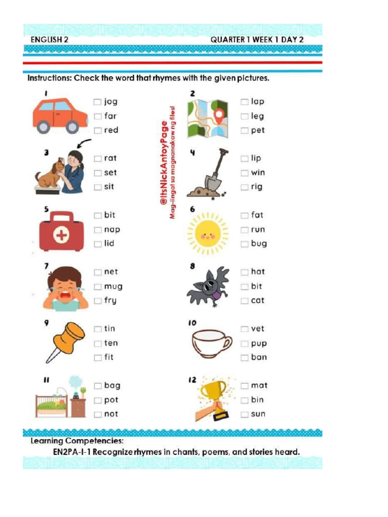 Grade 2 Activities Quarter 1 | PDF