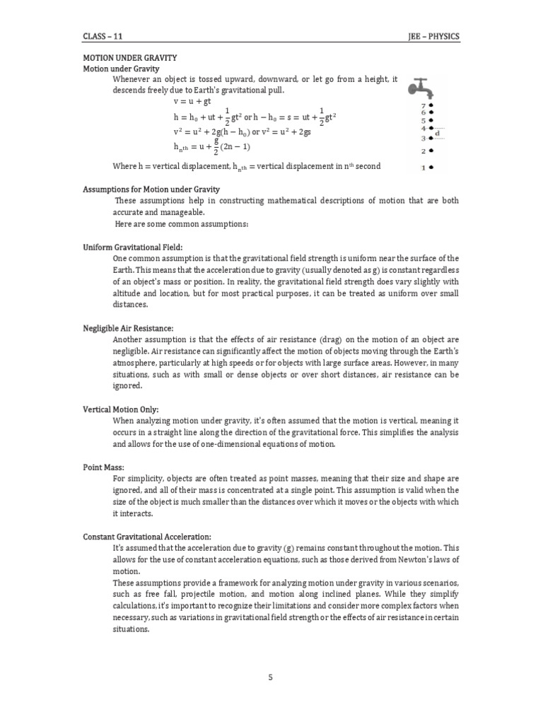 JEE Phy CH 04 Motion Under Grav | PDF