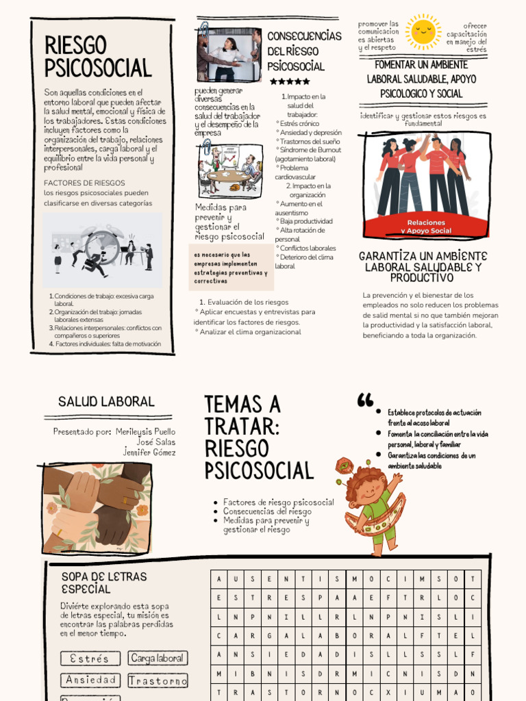 Folleto Riesgo Psicosocial | PDF | Burnout ocupacional | Sicología