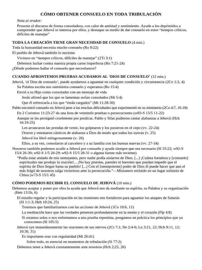 Cómo Obtener Consuelo en Toda Tribulación | PDF | Concepciones de dios | Contenido bíblico