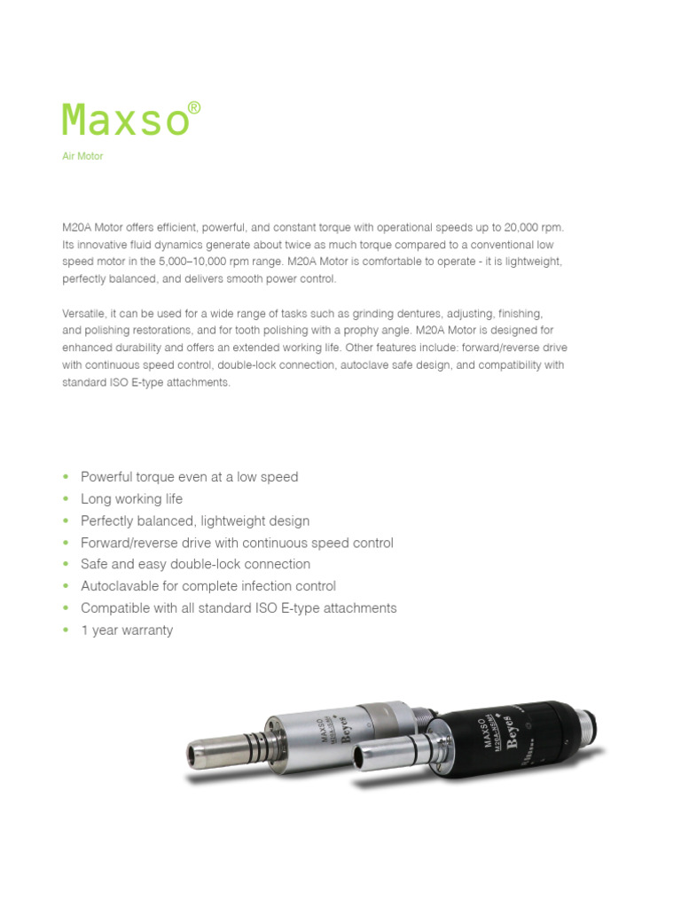 Maxso Air Motor Brochure | PDF