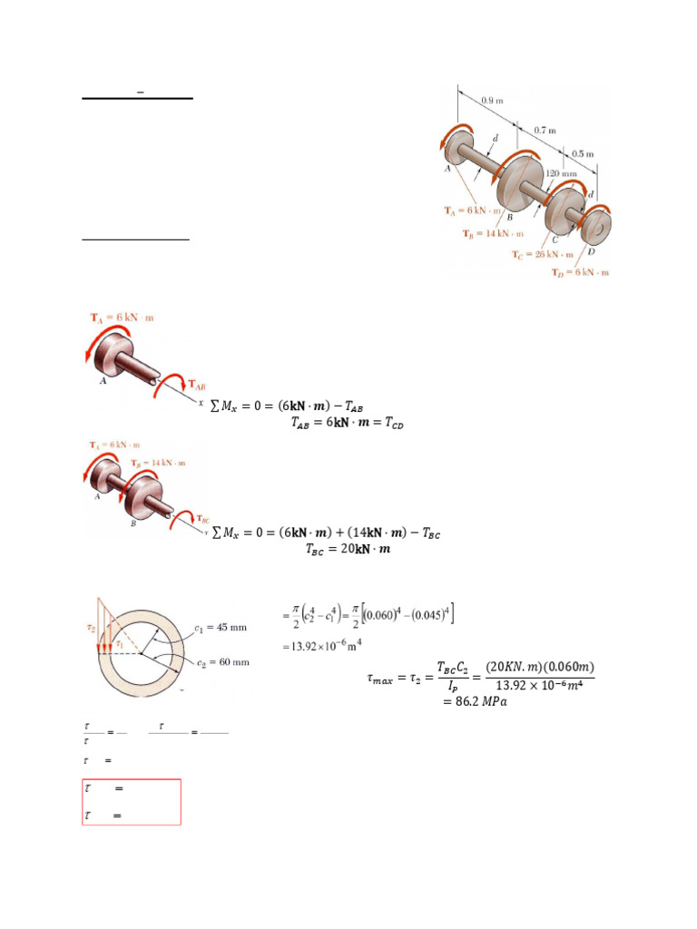 Solved Problem - Torsion 2 | PDF