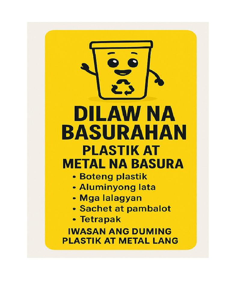 Label Sa Trash Can | PDF