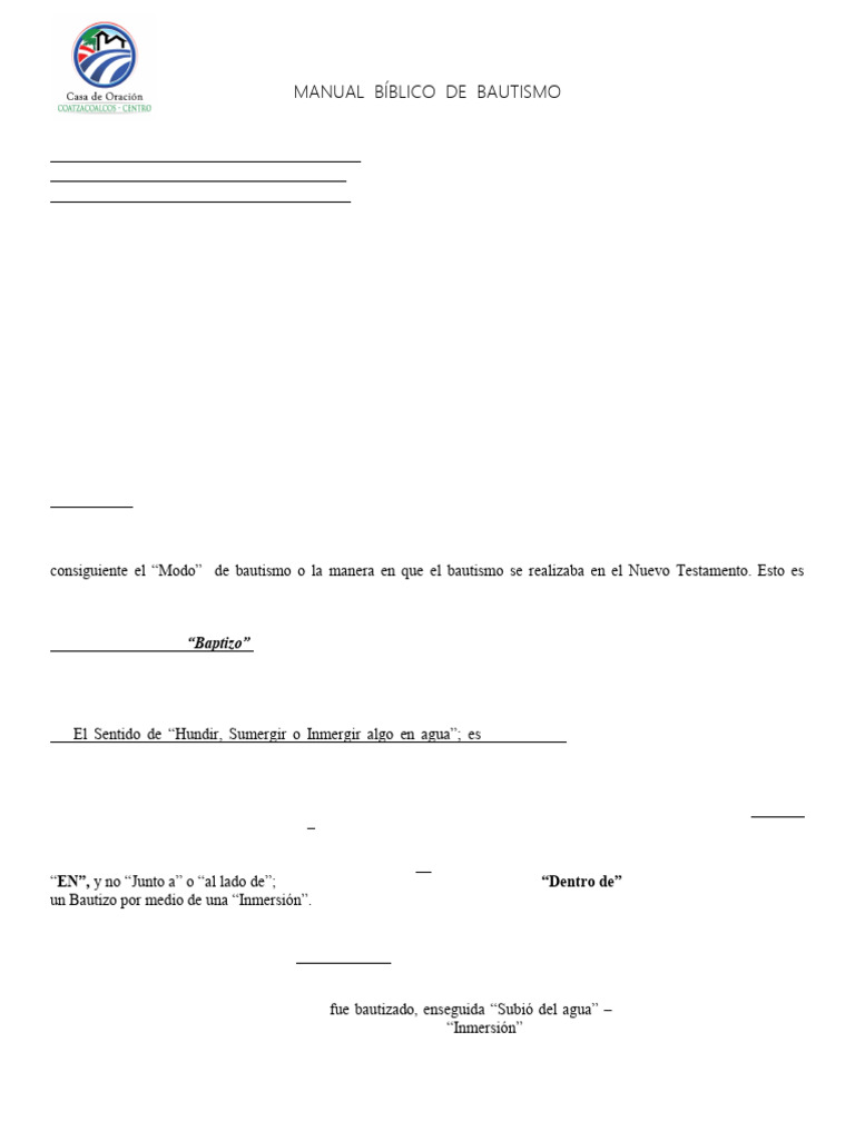 Lecci N 1 - Significado y Modo Del Bautismo | PDF | Bautismo | Cristo ...