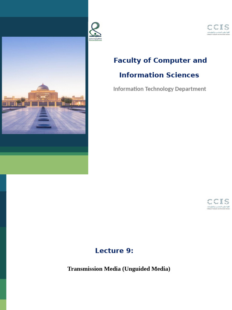 Lecture 9 - Unguided Media 2 | PDF | Transmission Medium | Radio