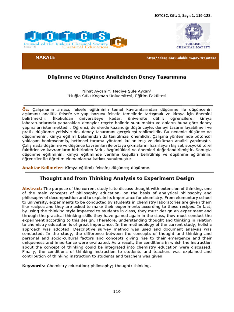 D Nme Ve D Nce Analizinden Deney Tasar M Na (#330314) - 327602 | PDF