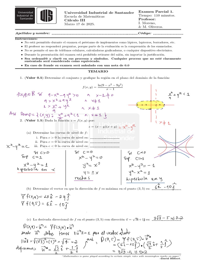 Escuela de Matem Aticas Marzo 17 de 2025. Tiempo: 110 Minutos. I ...