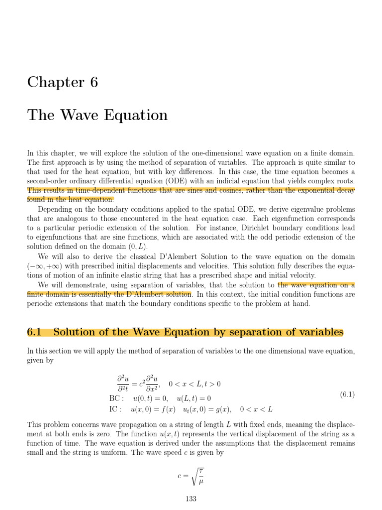 8 - Wave and Laplace Equations | PDF | Wave Equation | Equations