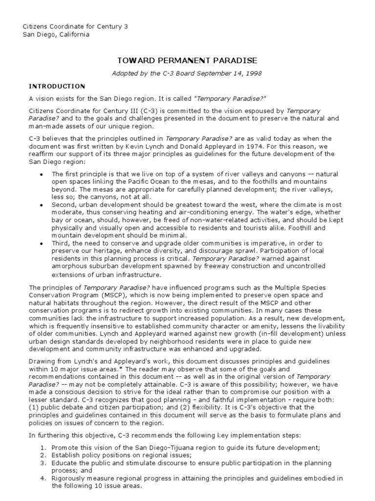 Toward Permanent Paradise | PDF | Community | Employment