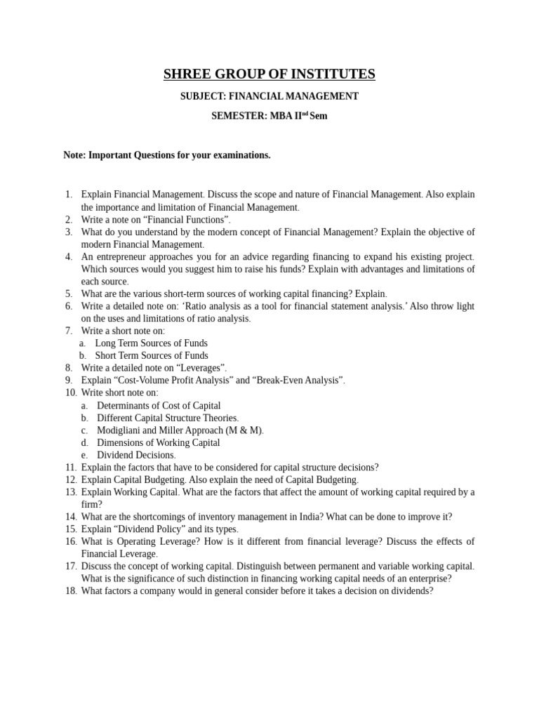 Financial Management | PDF