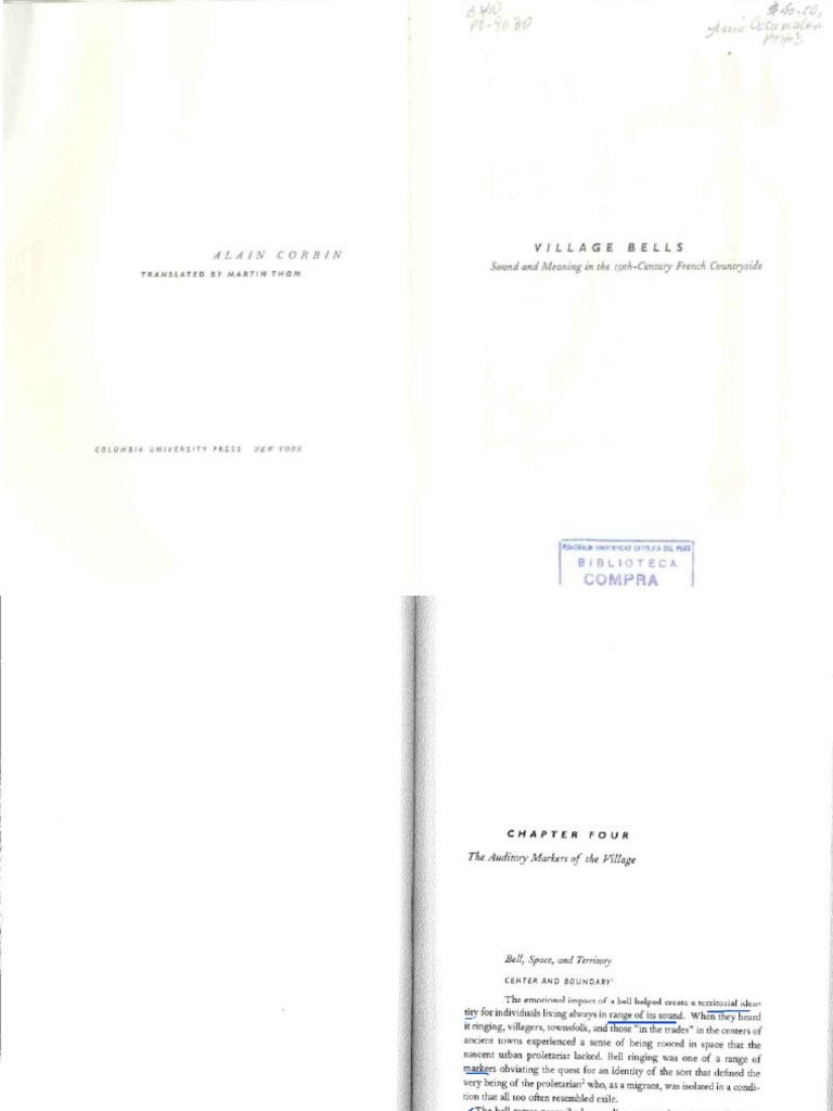 Alain Corbin Village Bells | PDF