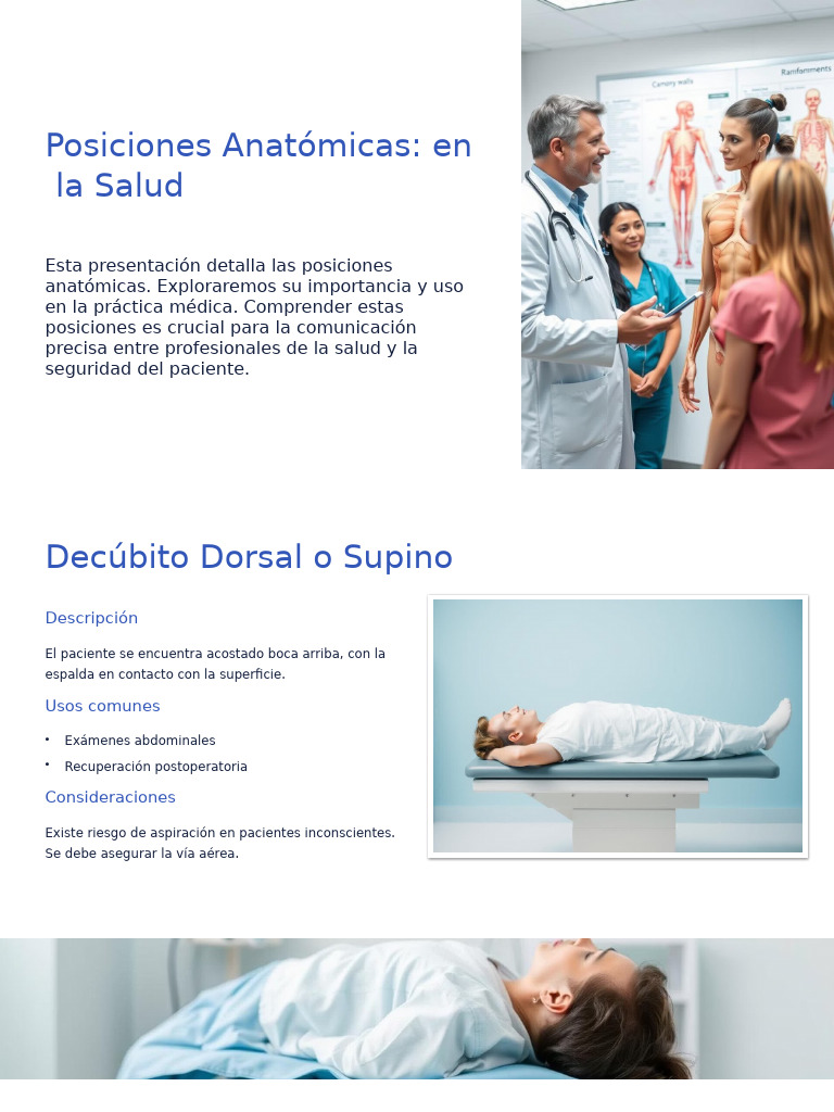 Posiciones-Anatomicas Tarea Brayan JNB | PDF | Especialidades Medicas | Medicina CLINICA