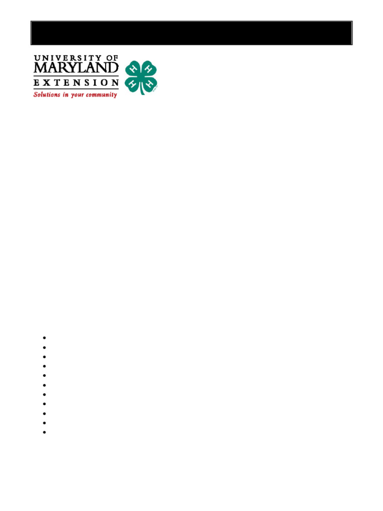 Maryland 4-H Skill-a-thon Guide | PDF | Sheep | Goat