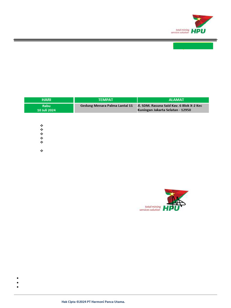Surat Interview PT Harmoni Panca Utama | PDF