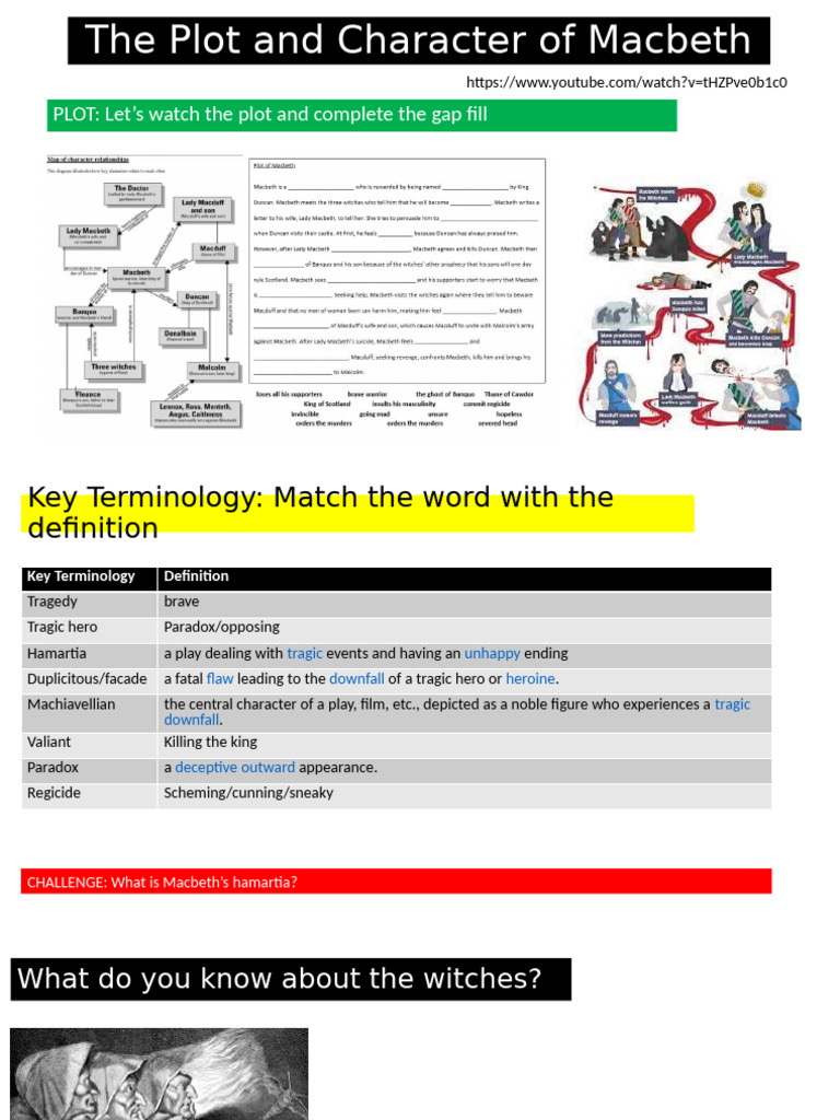 Lesson 1 Plot and Character of Macbeth | PDF | Macbeth