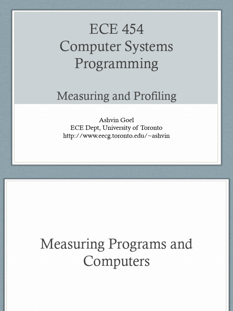 Lec02 1 Measuring Profiling | PDF | Central Processing Unit | Office ...