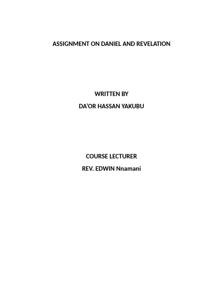 Daniel and Revelation: End Times Overview | PDF | Millennialism ...